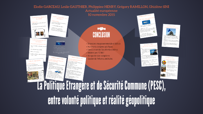 La Politique Extérieure de Sécurité Commune (PESC) by Philippine Henry ...