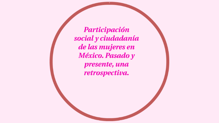 Participación social y ciudadanía de las mujeres en México. by GLORIA ...