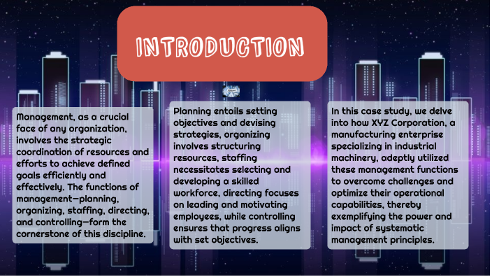 Analyzing the Functions of Management in a Case Study by Aman Kush on Prezi
