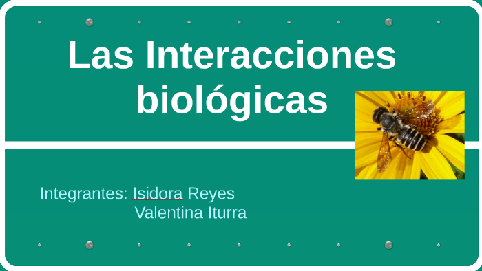 Las Interacciones biologicas by Constanza Saez on Prezi