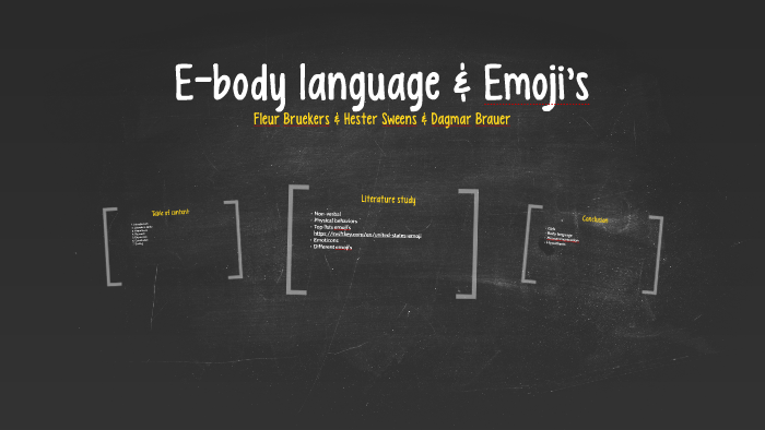 E-body language & Emoji's by Hester Sweens