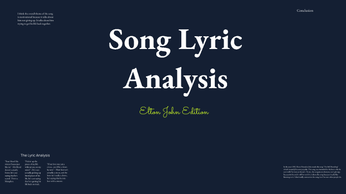 Song Lyric Analysis by Egor Kassovych on Prezi