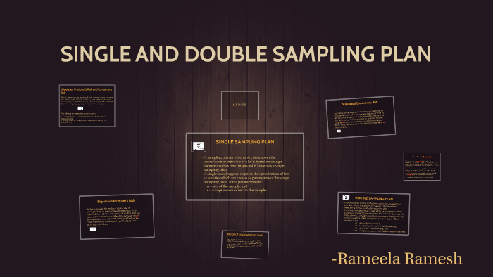 SINGLE AND DOUBLE SAMPLING PLAN by Rameela Ramesh on Prezi