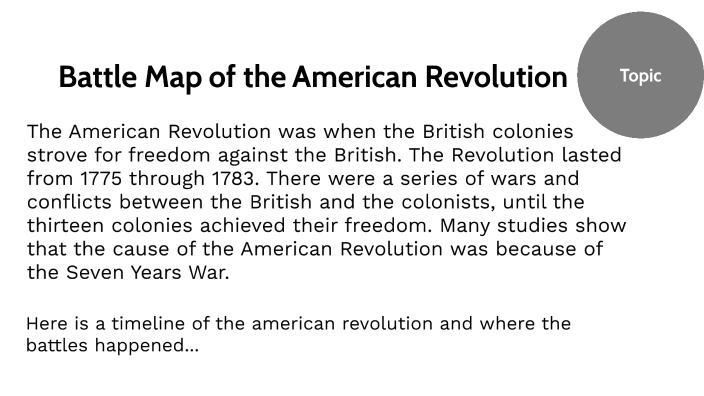 Battle Map of American Revolution by pro presenter on Prezi