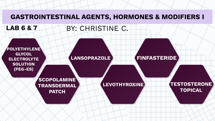 LAB 6 & 7 GASTROINTESTINAL AGENTS, HORMONES & MODIFIERS I by Christine ...
