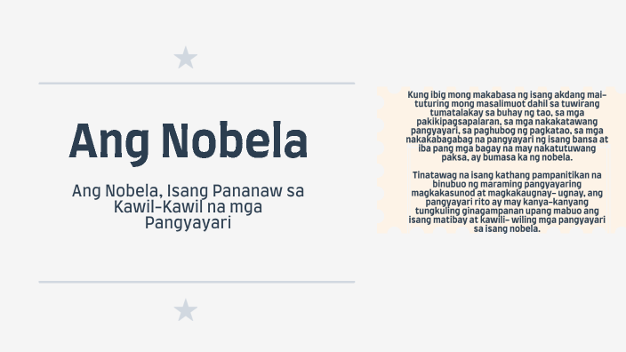 Nobela PowerPoint by Joed Columa on Prezi