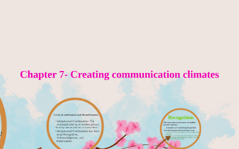 Chapter 7- Creating communication climates by on Prezi