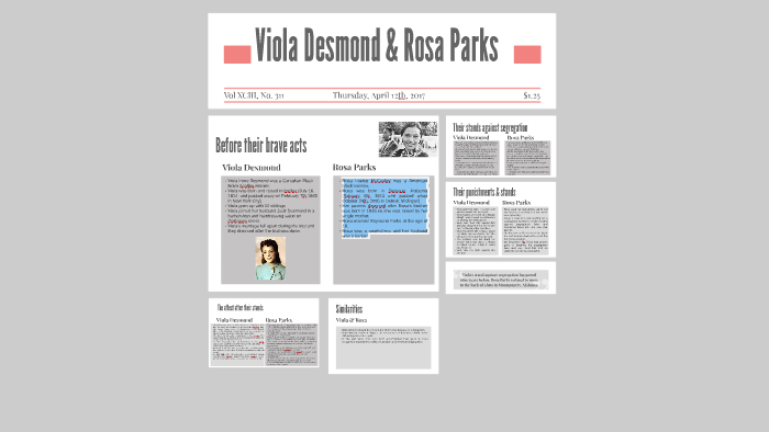 Viola Desmond & Rosa Parks by makayla simpson on Prezi