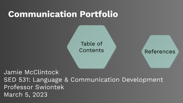 Communication Portfolio by Jamie McClintock on Prezi