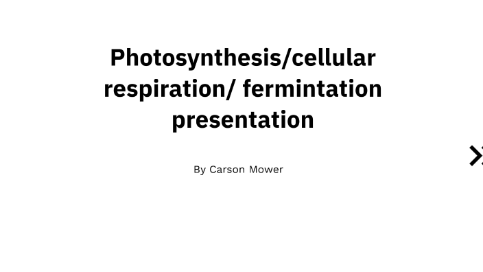 Photosynthesis/cellular respiration project by Carson Mower on Prezi