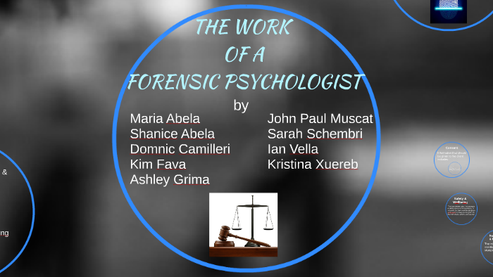 THE WORK OF A FORENSIC PSYCHOLOGIST by Maria Abela on Prezi