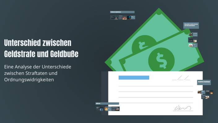 Unterschied zwischen Geldstrafe und Geldbuße by Aleyna Oster on Prezi