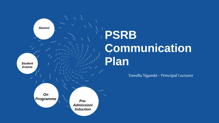 PSRB Communication Plan by Towella Ngambi on Prezi