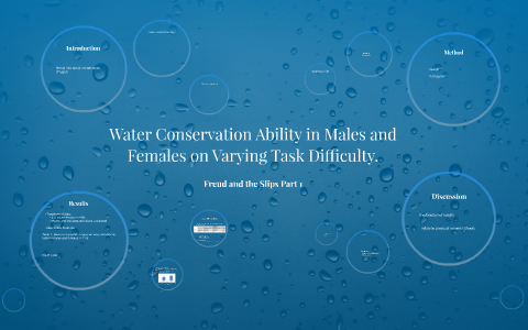 Water Conservation in Males and Females on Varying Task Diff by Ericka ...