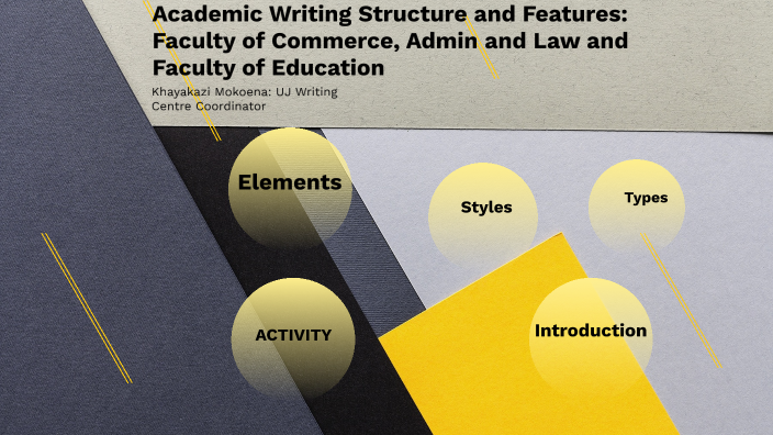 Academic Writing Structure and Features: Education Faculty by on Prezi