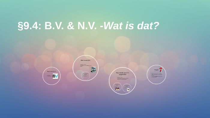 §9.4: B.V. & N.V. -Wat zijn dat? by on Prezi