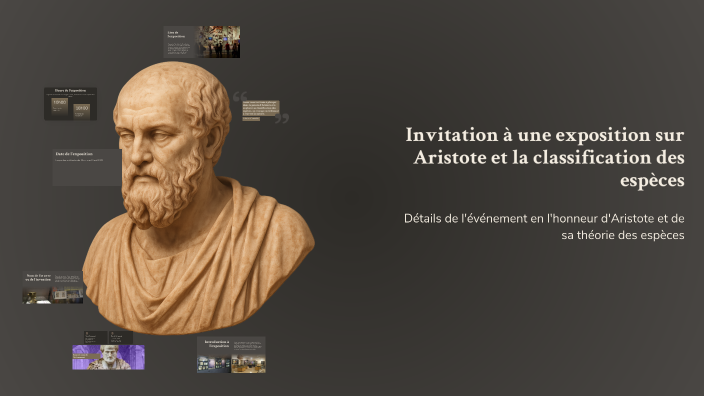 Invitation à une exposition sur Aristote et la classification des ...