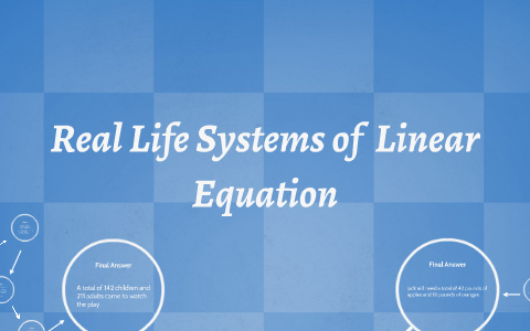 Real Life Systems of Linear Equation by alexis basurto on Prezi
