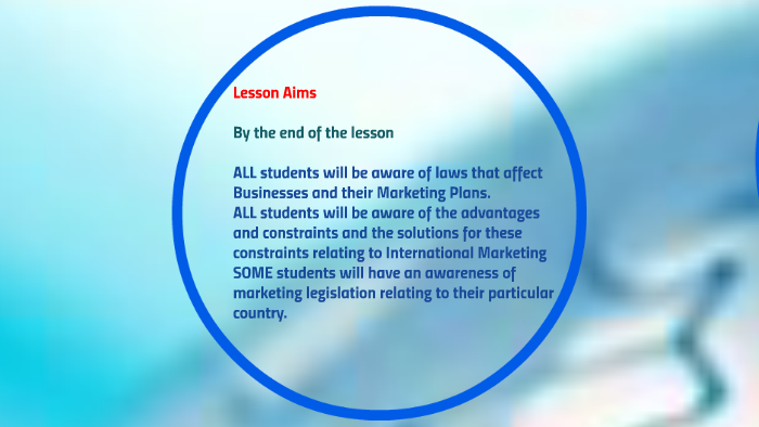 Marketing law and international marketing by Ian Billingham on Prezi