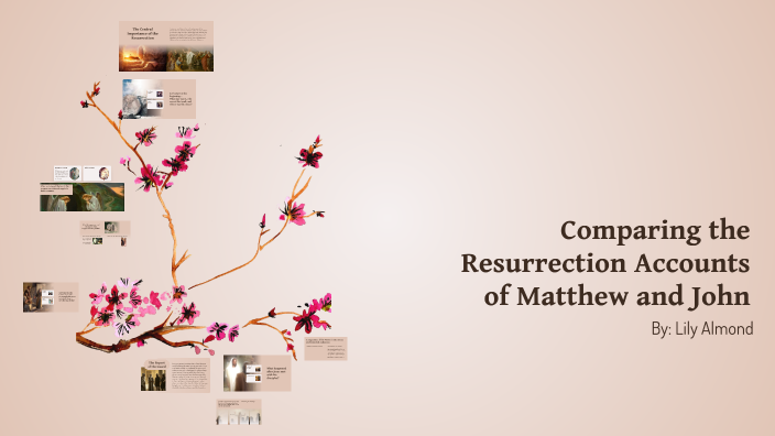 Comparing the Resurrection Accounts of Matthew and John by Lily Almond ...