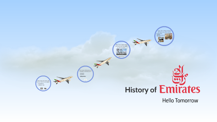 Which date and where did Emirates take its first flight? by on Prezi