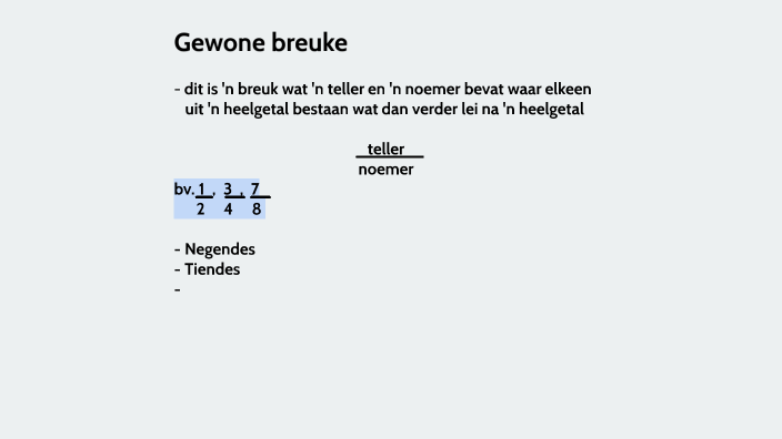 Gewone breuke by Danelle de Vos on Prezi