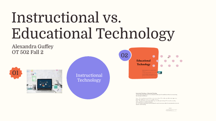 Instructional vs. Educational Technology by Alexandra Guffey on Prezi Instructional vs. Educational Technology by Alexandra Guffey on Prezi