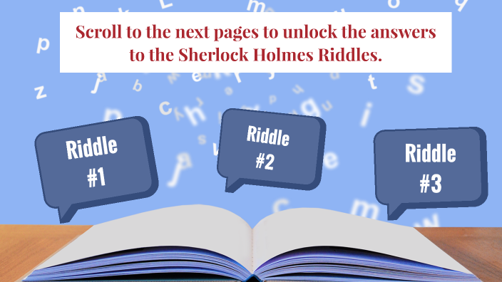 Unlock Sherlock Holmes Riddles by Sonja Lowe on Prezi