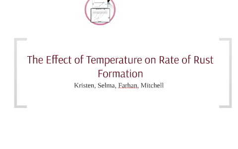 The Effect of Temperature on Rate of Rust Formation by Kristen Younan ...