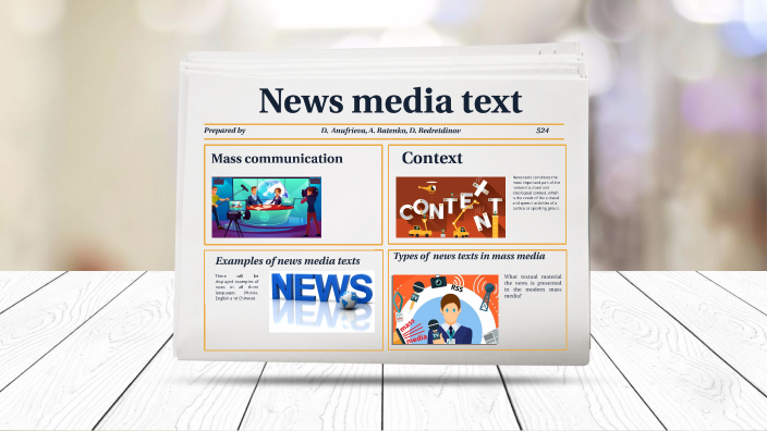 News media texts by Damir B. on Prezi