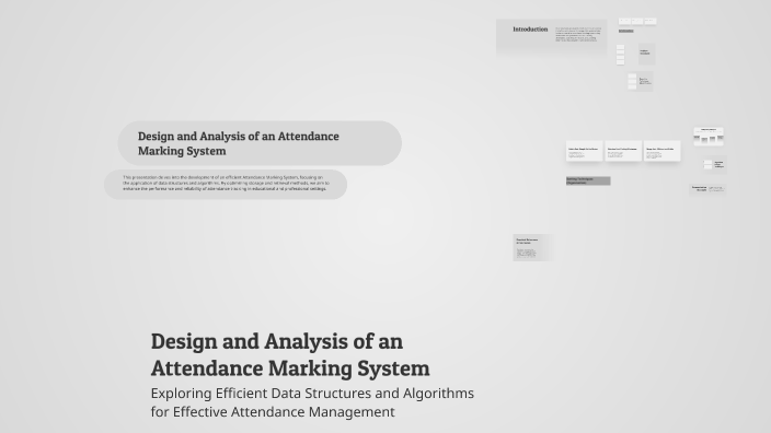 Design and Analysis of an Attendance Marking System by Sameera Shaikh ...