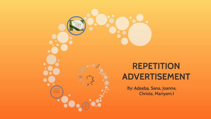 REPETITION ADVERTISEMENT by Adeeba Ahsan