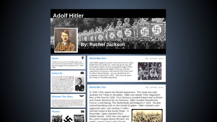 Adolf Hitler by rachel jackson on Prezi