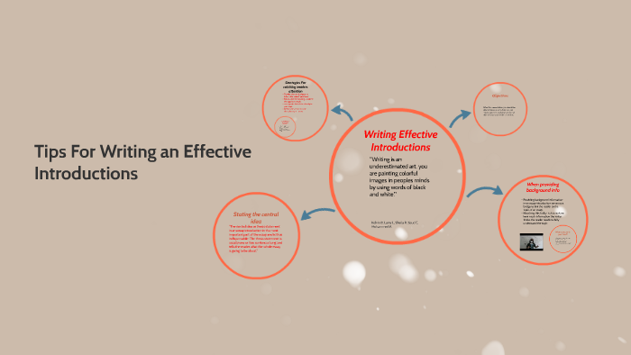 Writing Effective Introductions by Kelvin Brown on Prezi