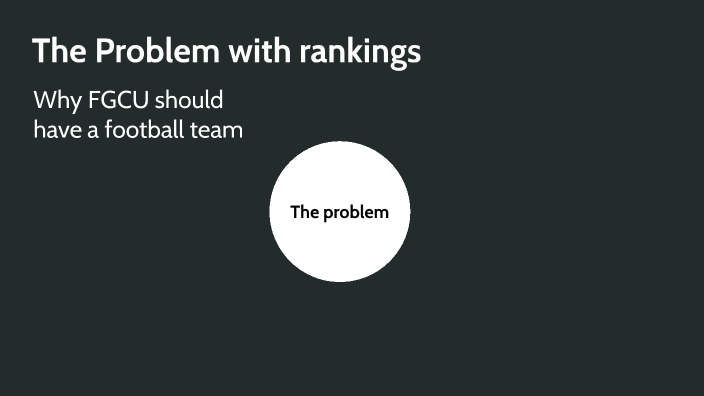 The Problem with Rankings by Garrett Dixon on Prezi