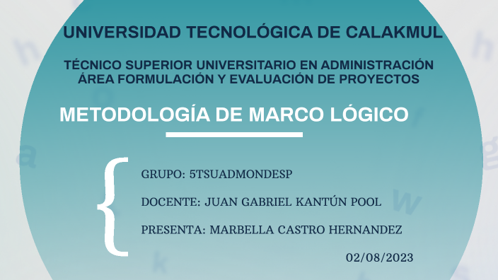 MARCO LÓGICO by Marbella Castro Hernández on Prezi