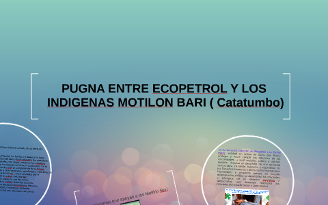 PUGNA ENTRE ECOPETROL Y LOS INDIGENAS MOTILON BARI ( Catatum by Nathaly ...