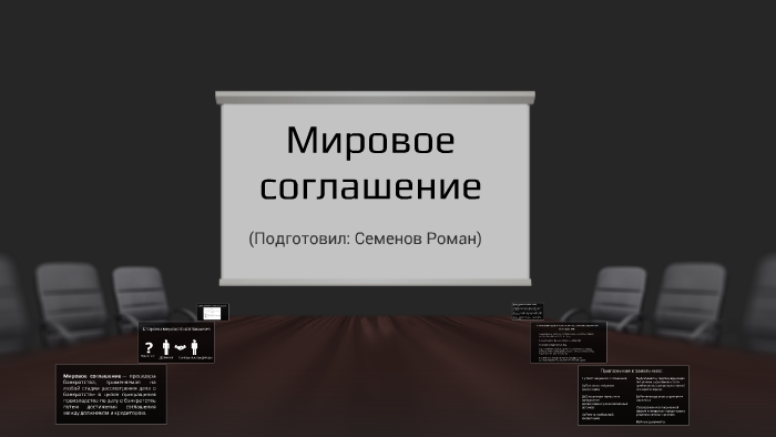Мировое соглашение — процедура банкротства, применяемая на л by Frank ...