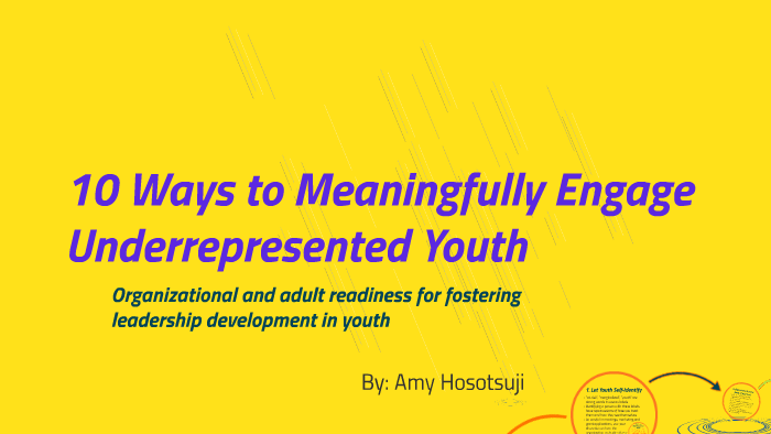 10 Ways to Meaningfully Engage Underrepresented Youth by amy hosotsuji ...