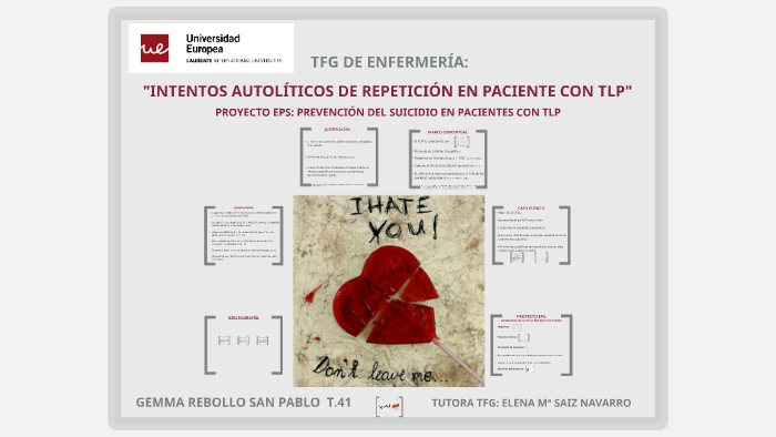 "INTENTOS AUTOLÍTICOS DE REPETICIÓN EN PACIENTE CON TLP" by GEMMA ...