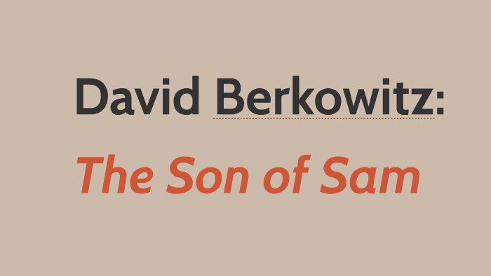 David Berkowitz: The Son of Sam by Michael Wohl