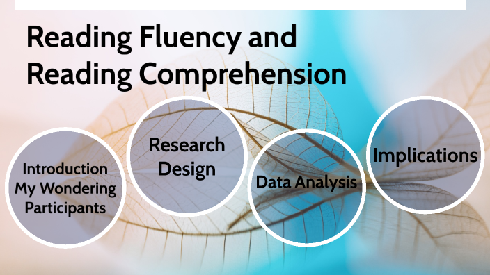 Reading Fluency and Reading Comprehension Research by lizzette anders ...