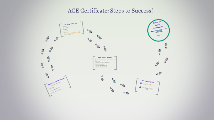 ACE Certificate: Steps to Success! by Center for Career Development at ...
