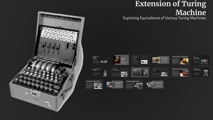 extension of turing machine and equivalence of various turing machines by Rohit Kumar on Prezi