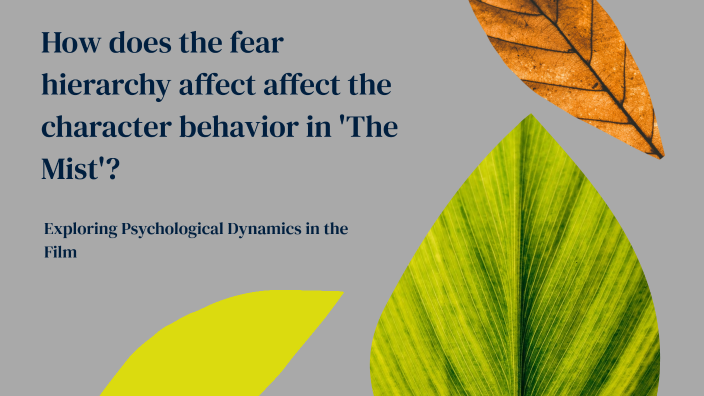 Fear Hierarchy and Character Behavior in 'The Mist' by Lucas Almena-Lee ...