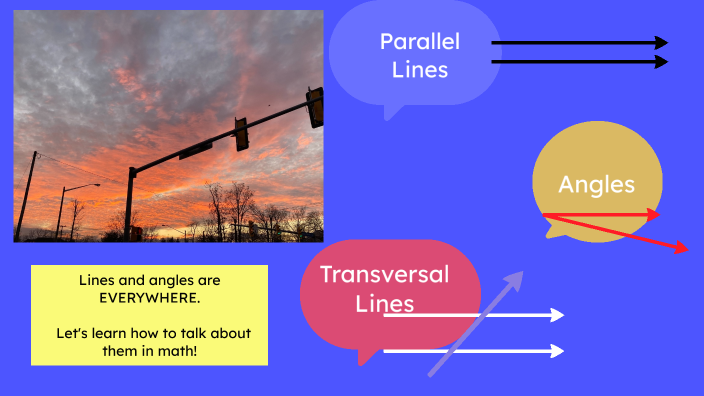 Parallel Lines, Transversals and the Angles They Create by Rebecca ...