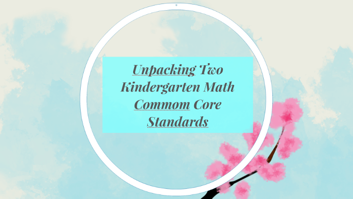 Unpacking Two Kindergarten Math Commom Core Standards by Andrea Stewart ...