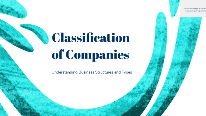 Classification of Companies by rohit .m on Prezi