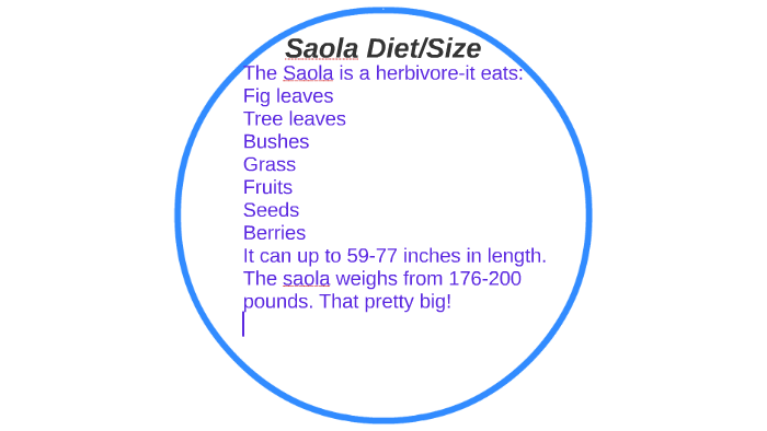 Saola Diet by Abby Sow on Prezi