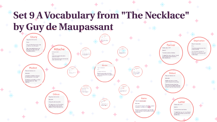 Set 9 A Vocabulary from The Necklace by Guy de Maupassant by Jessica ...